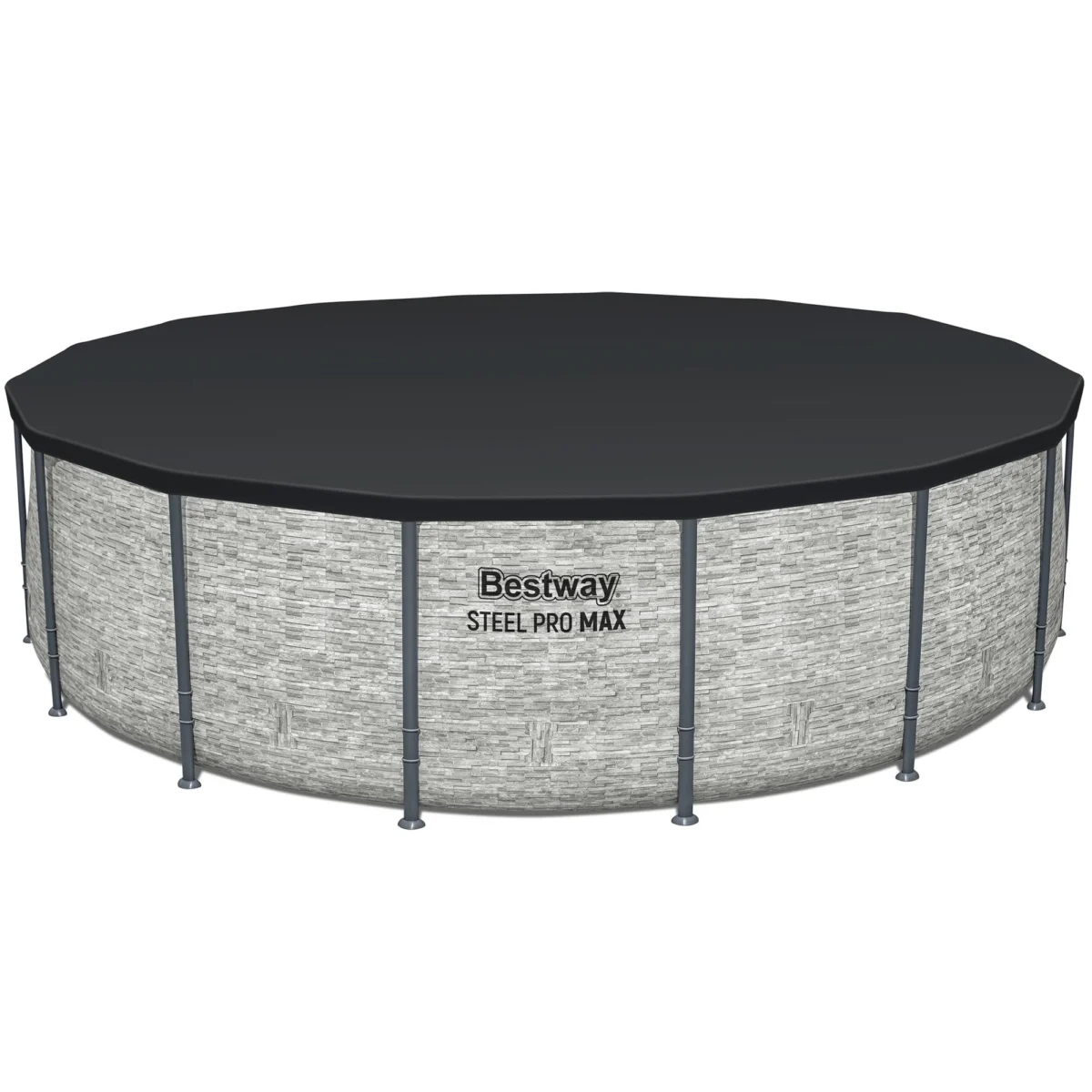 Bestway: Steel Pro MAX – 16′ x 48″, Grey -Round Above Ground Swimming ...